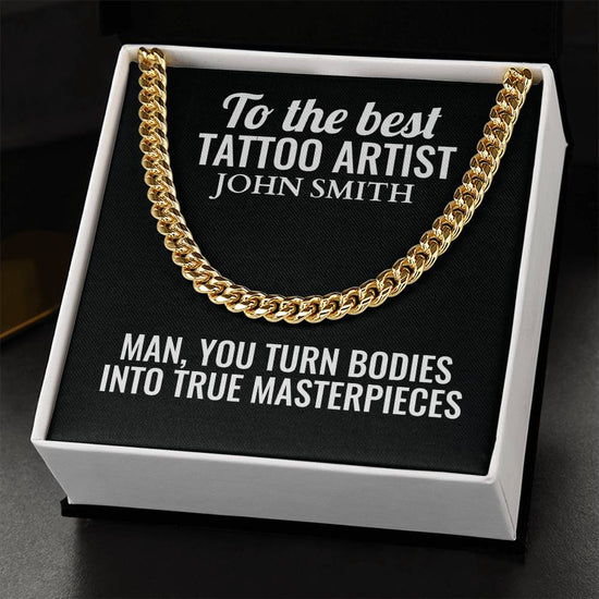 Cuban link chain tattoo - Eagleviewtattoo.com