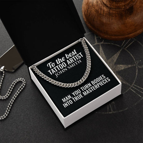 Cuban link chain tattoo - Eagleviewtattoo.com